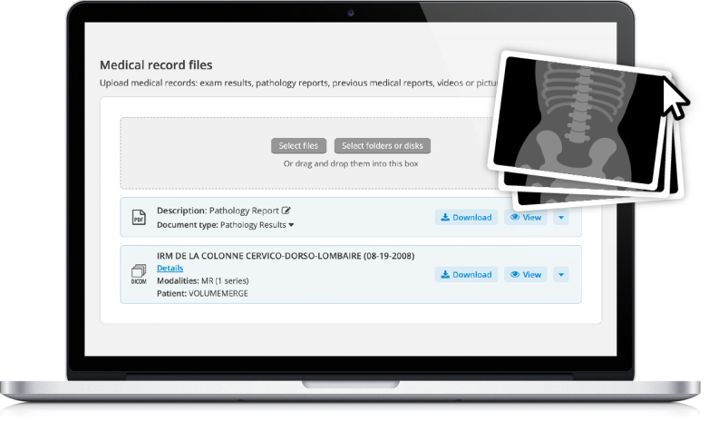 Upload medical records